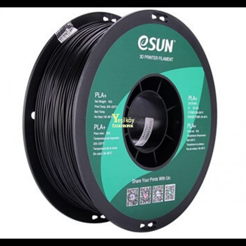 Esun Siyah Pla Plus 3d Yazıcı Filament 1kg En Kaliteli Filament