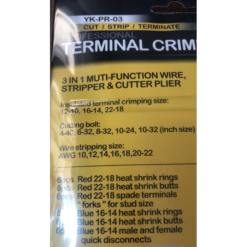 PowerMaster Terminal Sıkma ve Sıyırma Pensesi ve Başlangıç Uç Seti 36 ...