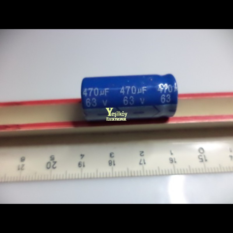 470mf 63v 470mikrofarad 63volt Kondansatör Capacitor Kapasitör 470u