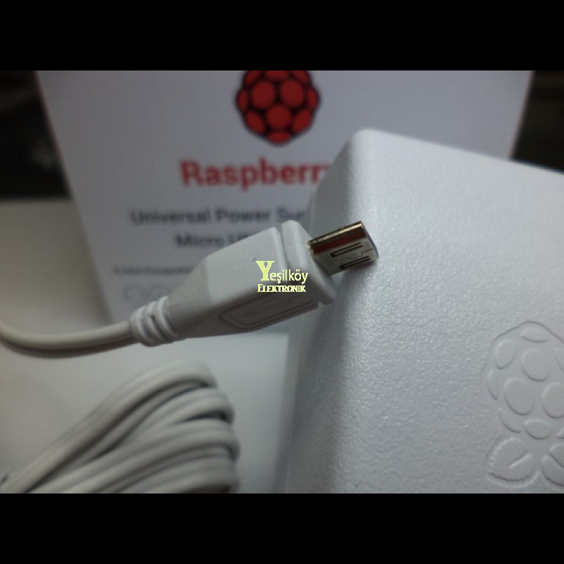 Orjinal Raspberry Pi Adaptörü 5.1v 2.5A Beyaz Micro Usb Pi3 Zero ...