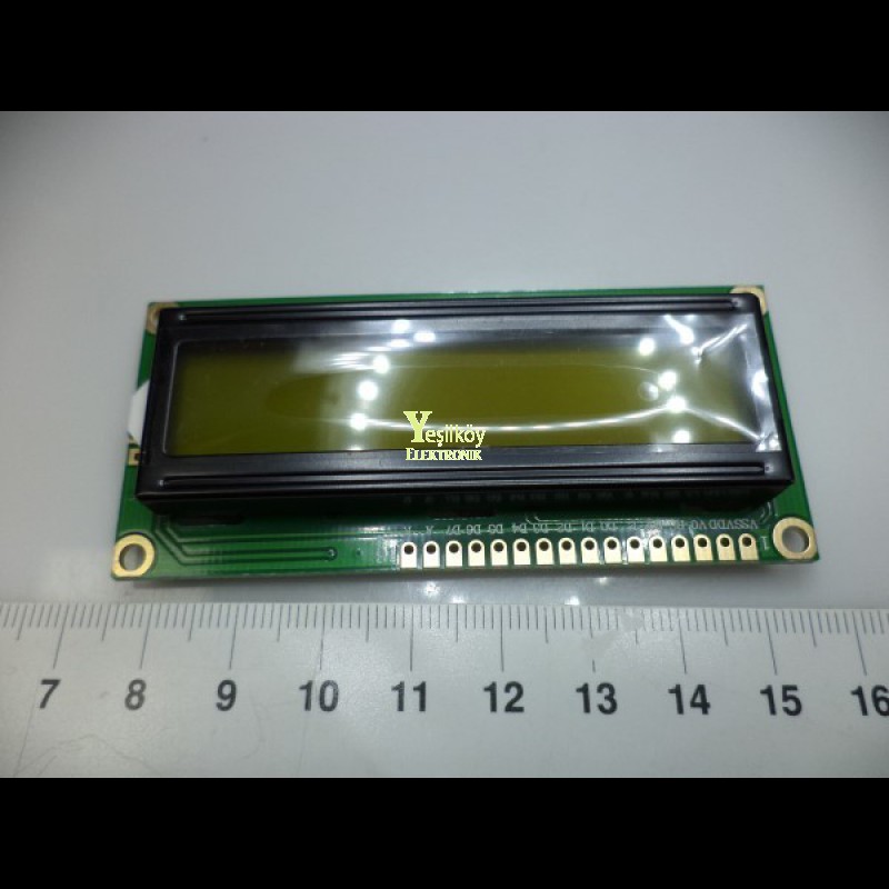 2x16 Yeşil LCD 1602 LCD Yeşil Renk 16 Sutun 2 satır
