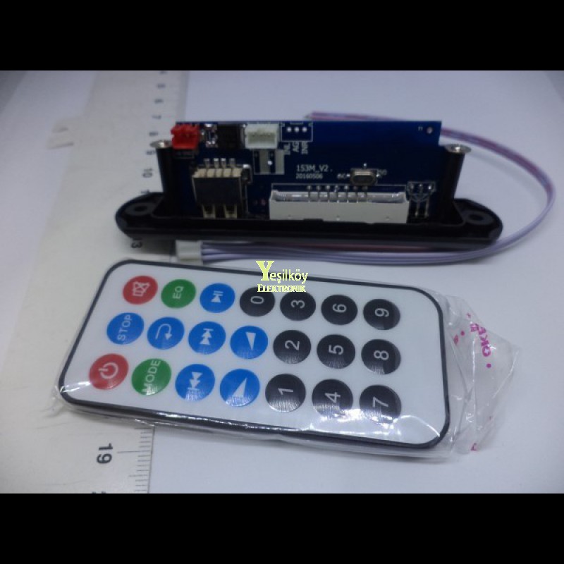 Arduino Bluetooth MP3 Çözücü Modülü SD Kartlı USB 2.0 FM Radyo Uzaktan ...