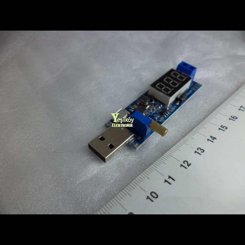 5volt USB Girişli Step Up Modül Voltmetreli